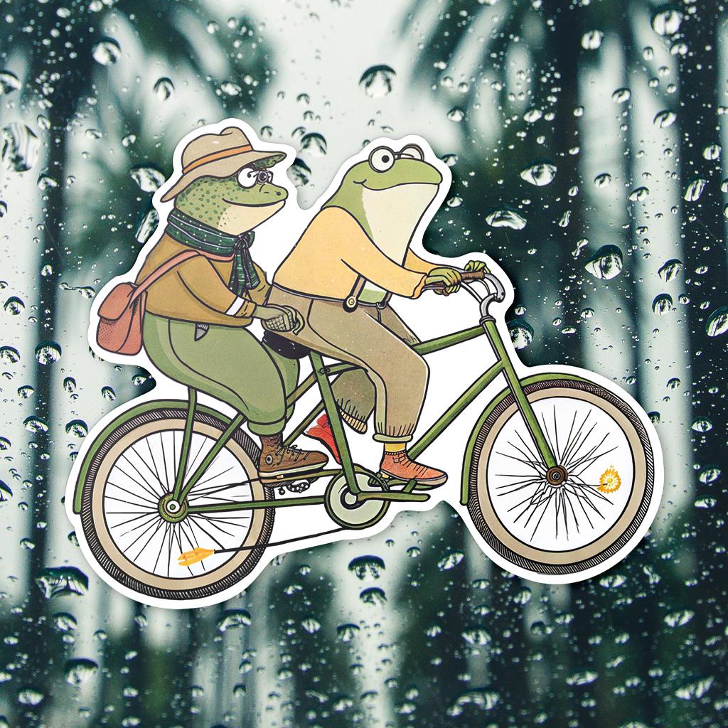 Frog & Toad Sticker - Cute Aesthetic Frog Vinyl Decal for Laptop, Water ...