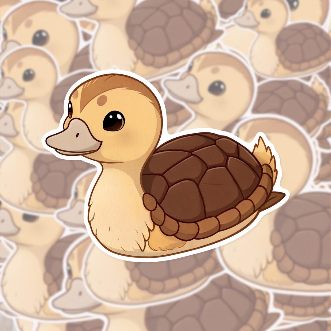 Avatar Turtle Duck Sticker - Cute Hybrid Animal Design - Fun Duck ...