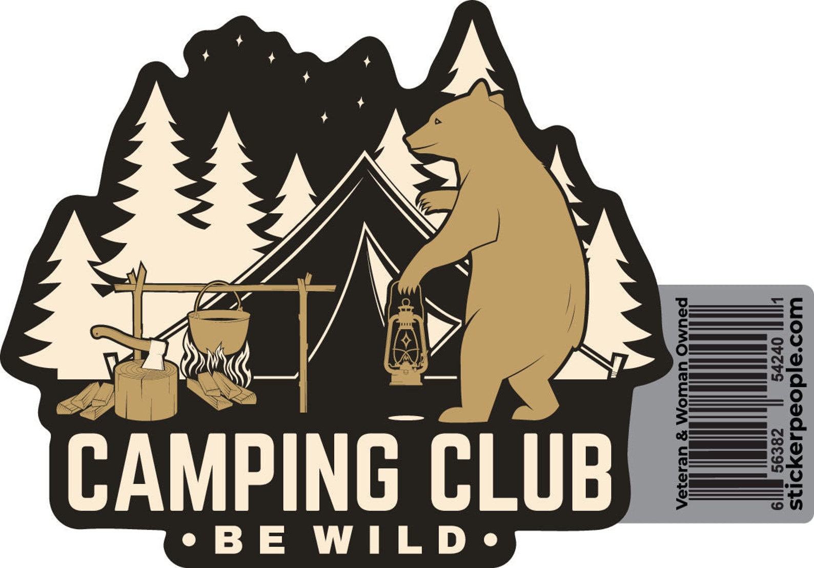 Camping Club Be Wild Stickers - Etsy