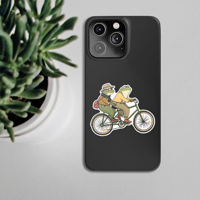 Frog & Toad Sticker - Cute Aesthetic Frog Vinyl Decal for Laptop, Water ...
