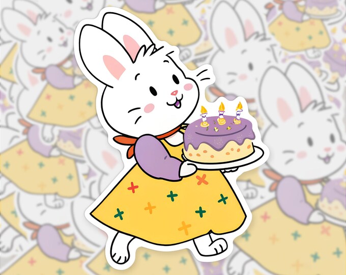 Max and Ruby Sticker - Nostalgic Bunny Vinyl Decal - Kawaii Cute ...