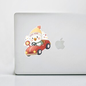 Goose Driving Car Sticker - Funny Meme Vinyl Decal - Cute Animal Gift ...
