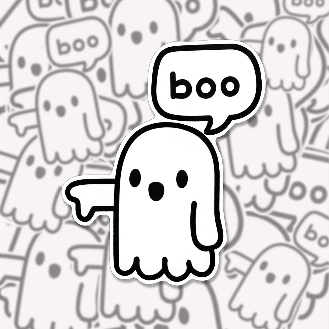 Ghost of Disapproval Sticker - Funny Ghost Vinyl Decal for Laptop ...