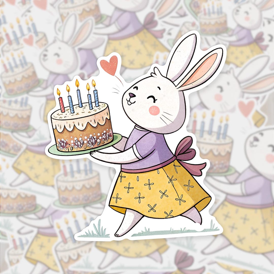 Max and Ruby Sticker - Nostalgic Bunny Vinyl Decal - Holographic Kawaii ...