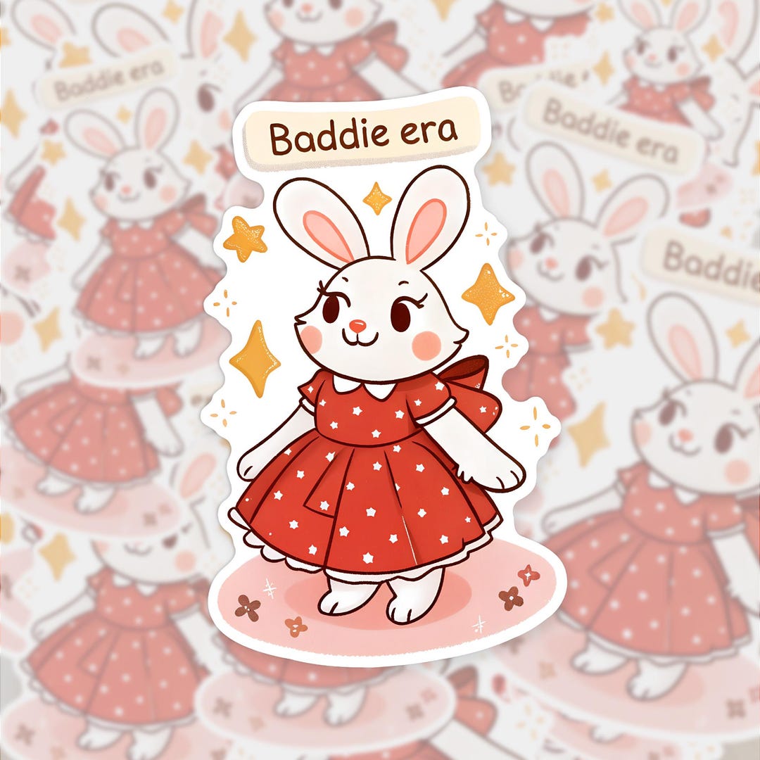 Calico Critter Inspired Meme Sticker - Funny Baddie Aesthetic Vinyl ...