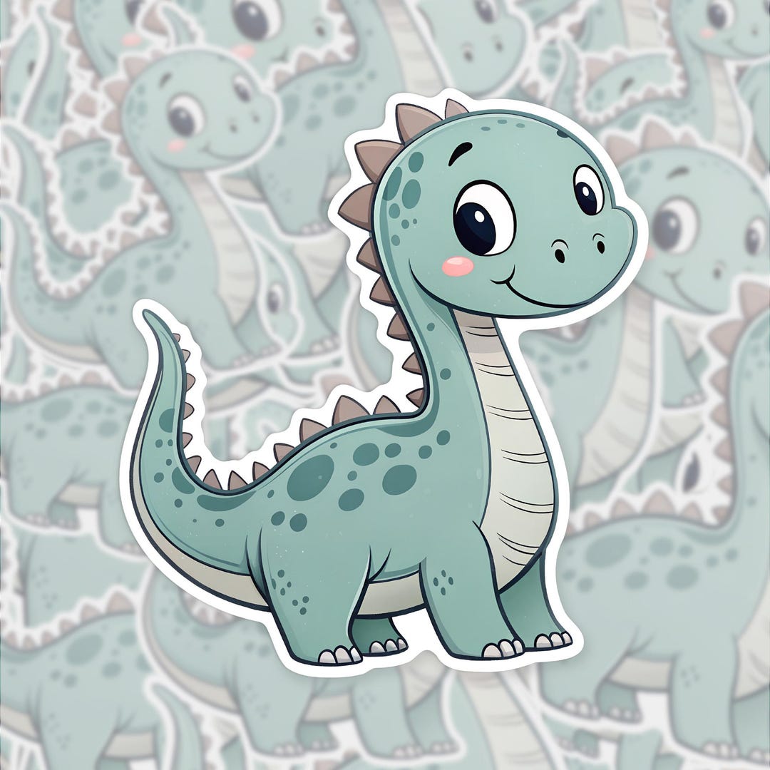 Brontosaurus Stickers - Cute Dinosaur Planner Sticker - Fun Gift for ...