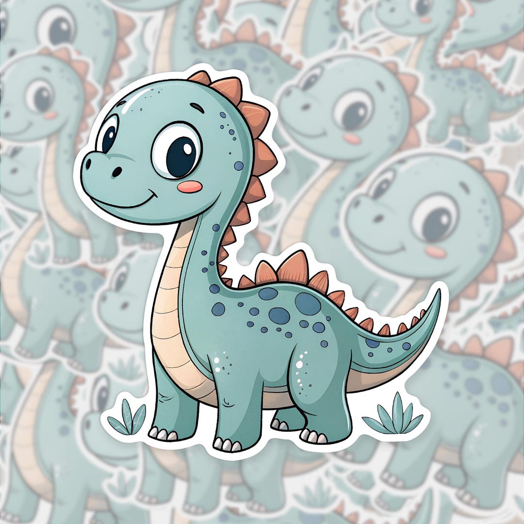 Brontosaurus Stickers - Cute Dinosaur Planner Sticker - Fun Gift for ...
