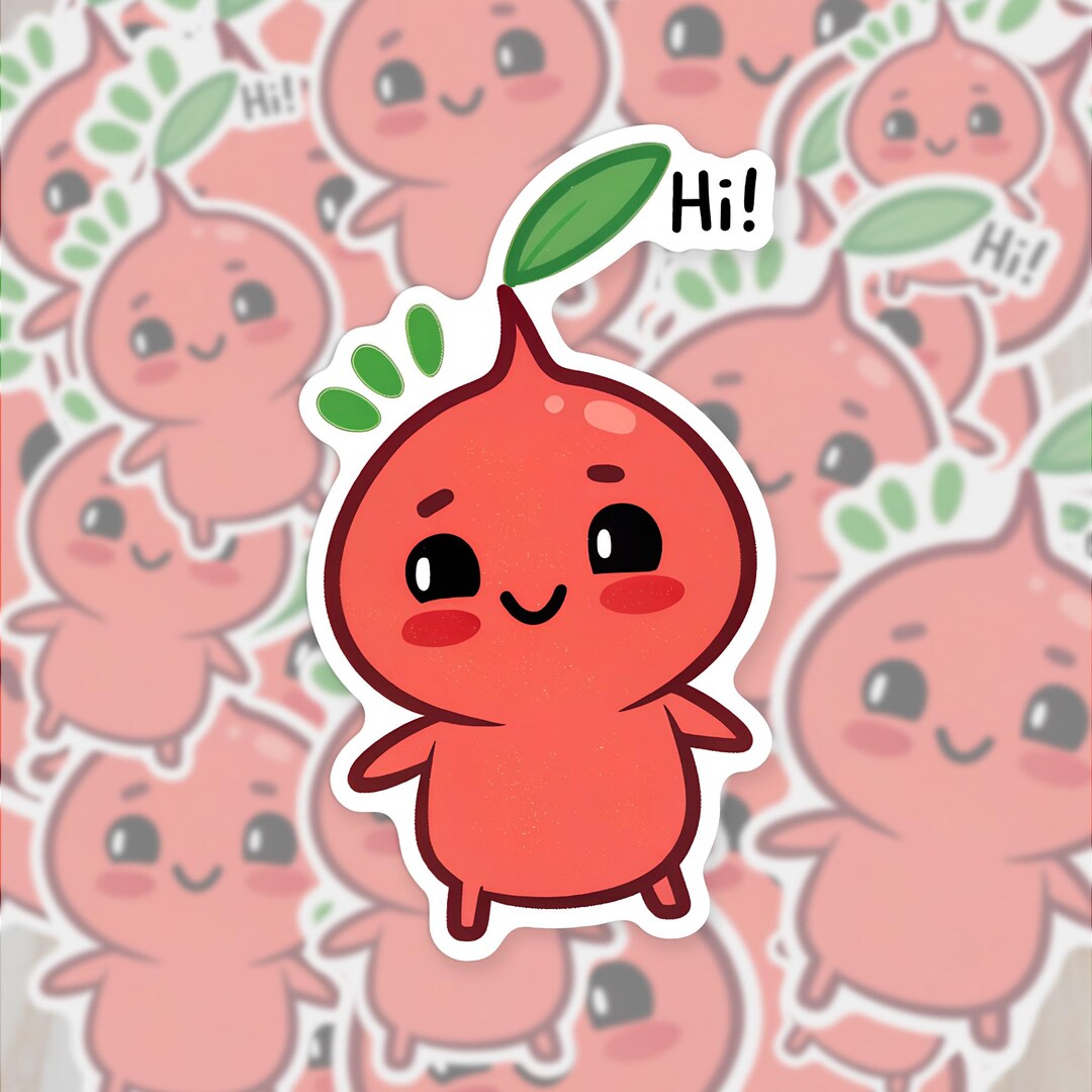 Pikmin Bulbmin Tiny Leaf Creature Sticker - Cute Gaming Vinyl Decal for ...