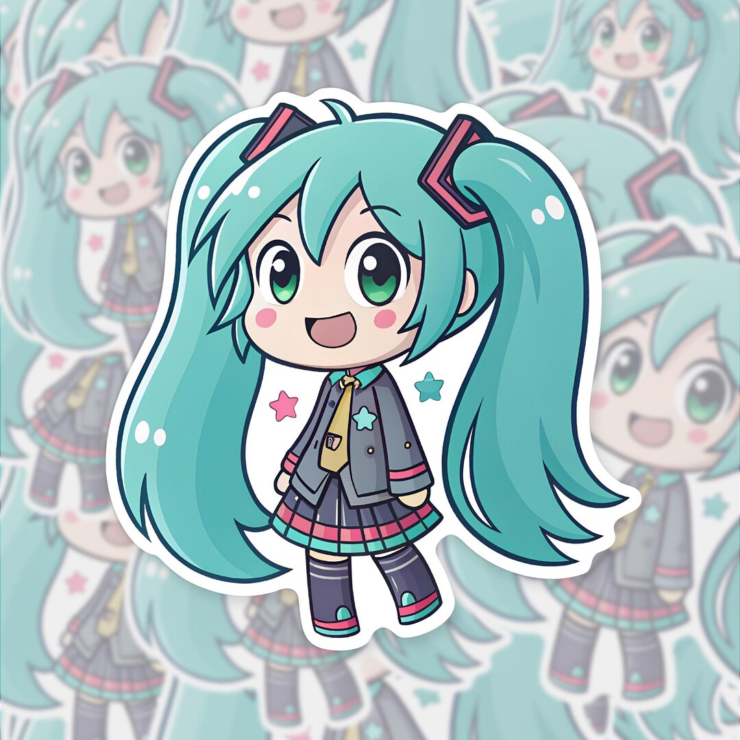 Hatsune Miku Sticker - Waterproof Vinyl Decal for Laptops and Water ...