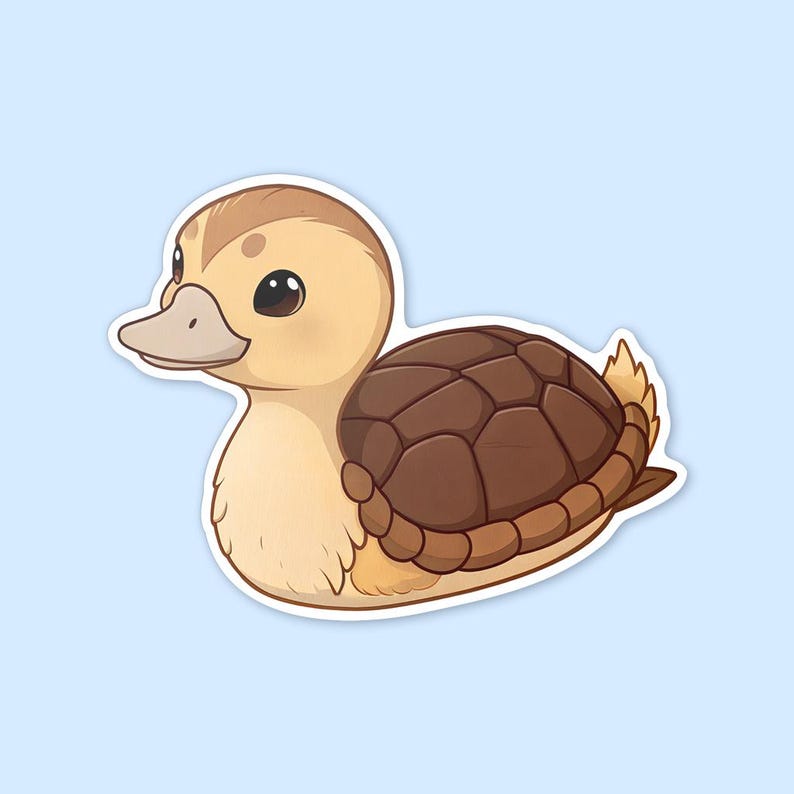 Avatar Turtle Duck Sticker - Cute Hybrid Animal Design - Fun Duck ...