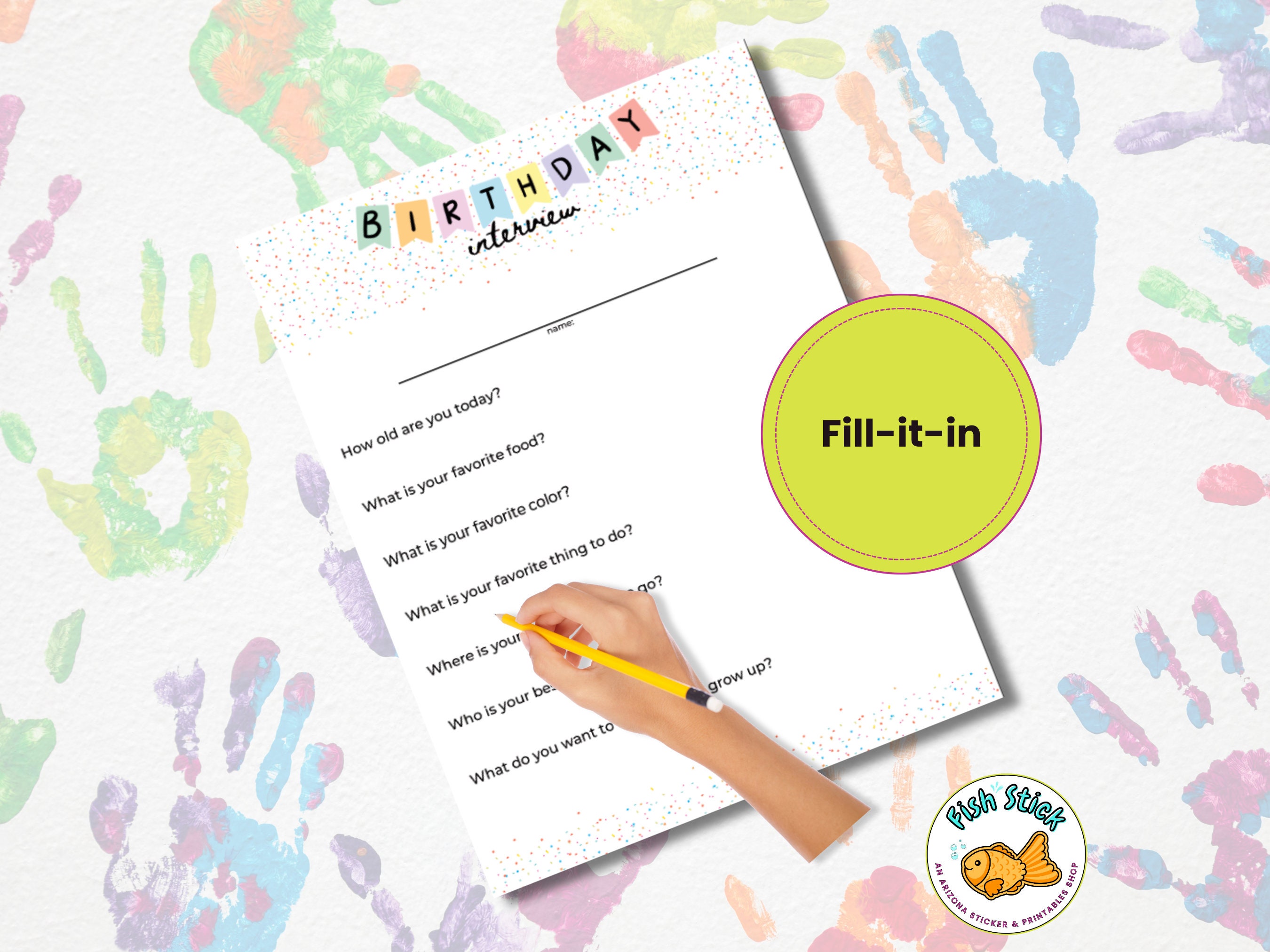 Printable Birthday Interview Birthday Interview Birthday Keepsake ...