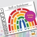 Roll A Rainbow, Printable Rainbow Activity Page, Kids Activity, Kids ...
