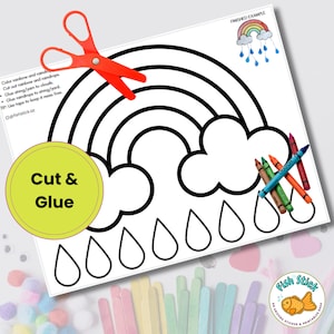 Rainbow Mobile, Printable Rainbow Activity Page, Kids Activity, Kids ...