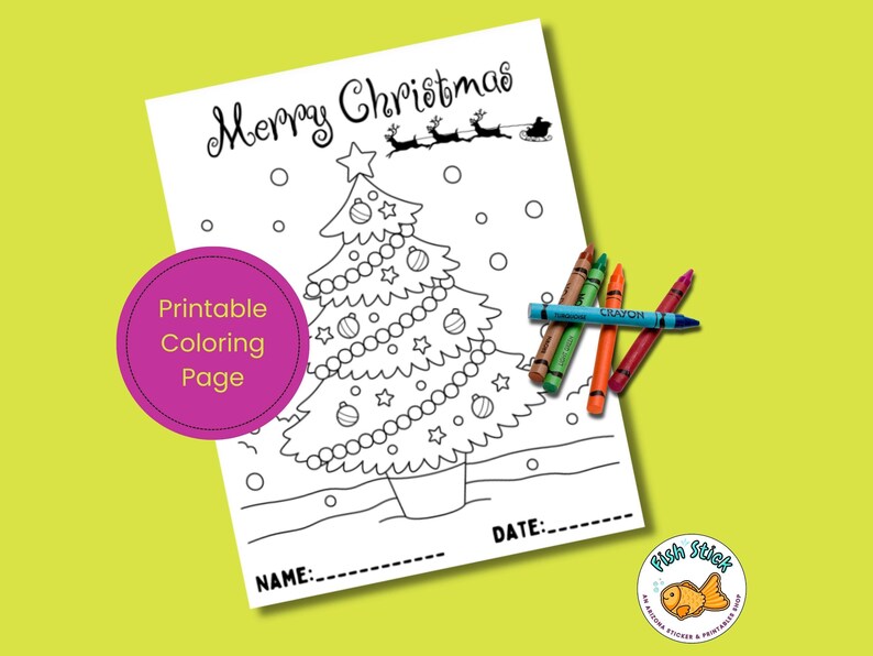 Christmas Tree Coloring Page, Christmas Activity Page, Printable ...