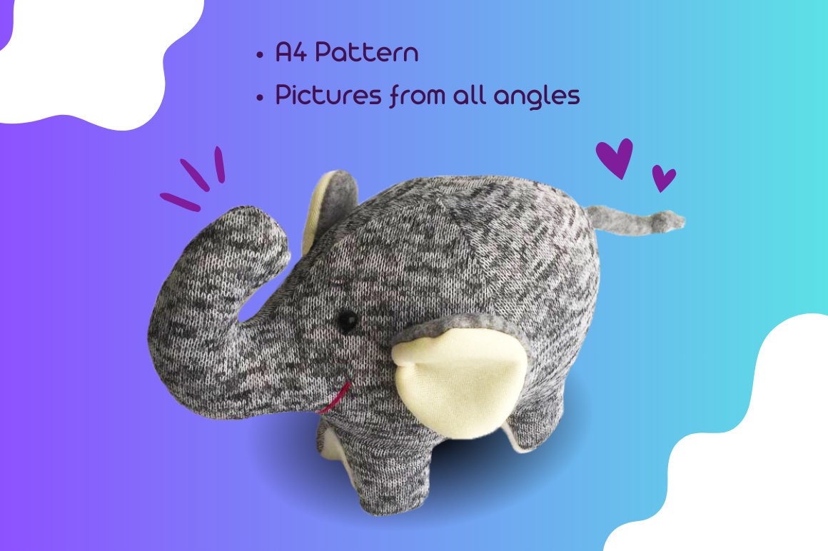 Baby Elephant PDF Sewing Pattern - Etsy