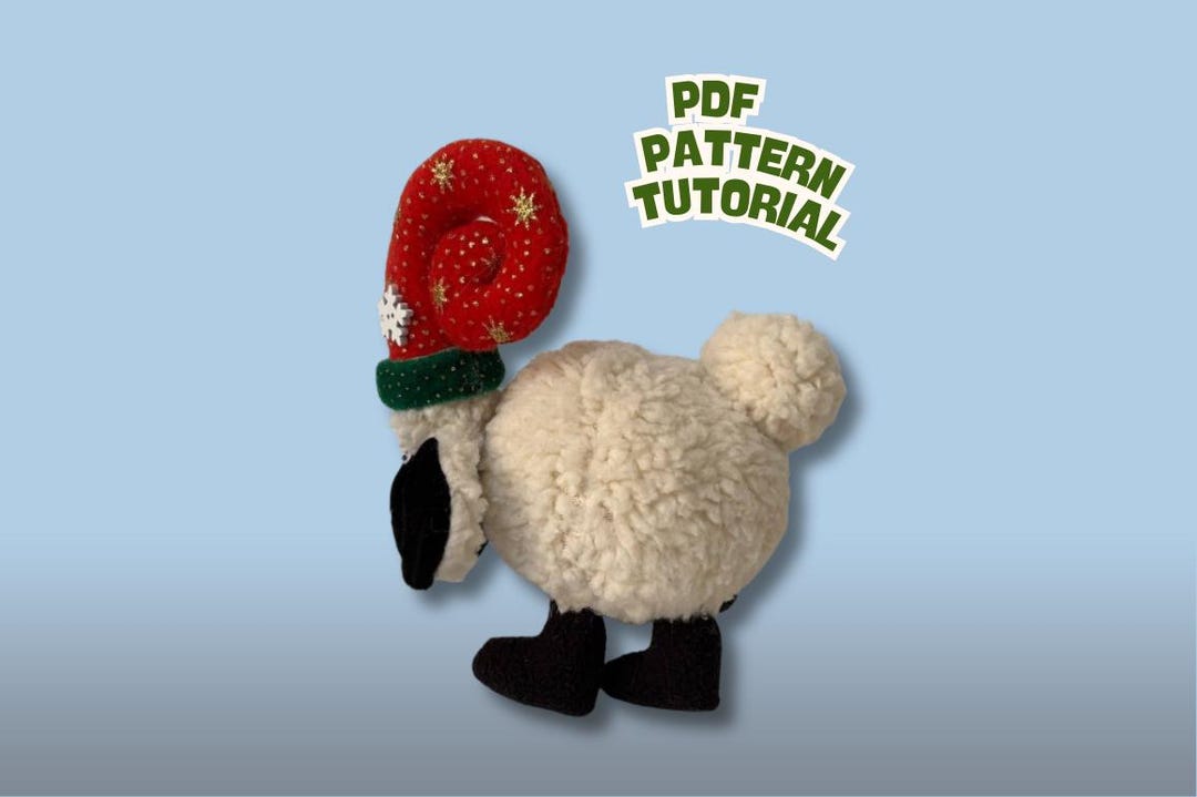 Round Sheep Plush Sewing Pattern PDF | Christmas Ornament Plush ...