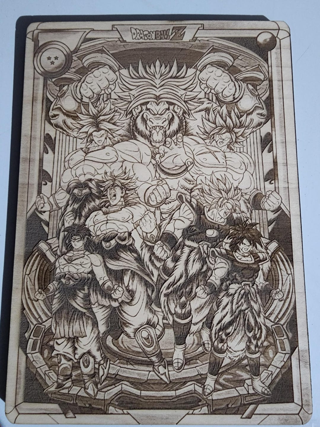 Wood Engraved Broly Transformation Piece - Etsy