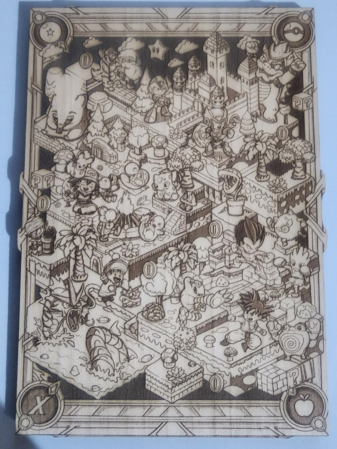 Wood Engraved Anime Chibi Adventure Piece - Etsy