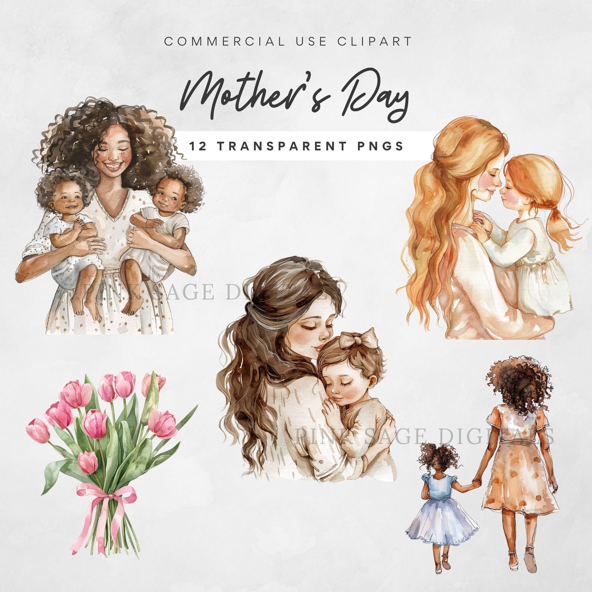 Mothers Day Clip Art Mother and Child Clipart High Quality PNG Mom and ...