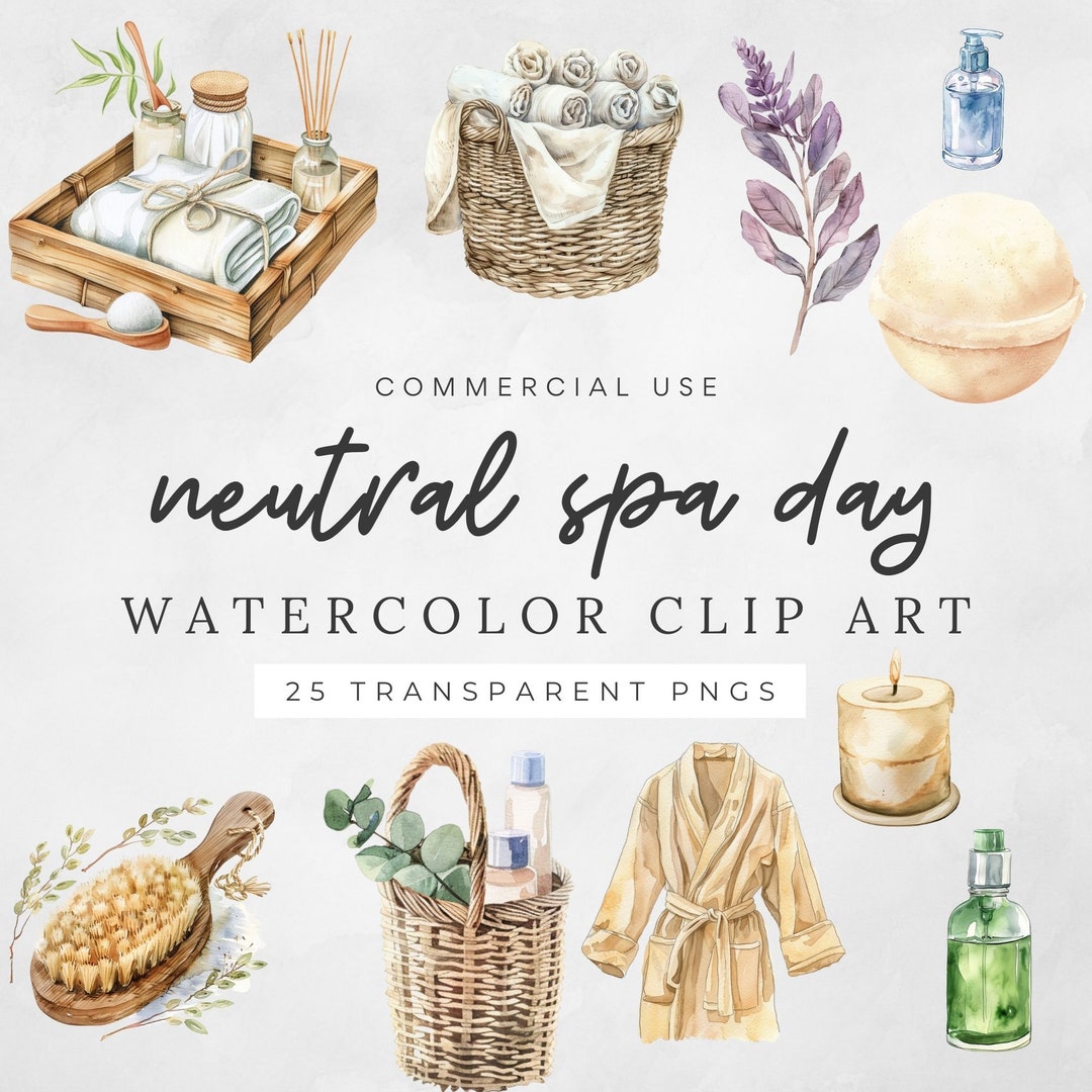 Spa Clip Art Neutral Color Clip Art Spa Day Transparent PNG ...