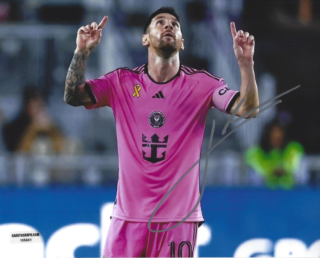 Lionel Messi Inter Miami Autographed Signed 8x10 Photo With COA - Etsy