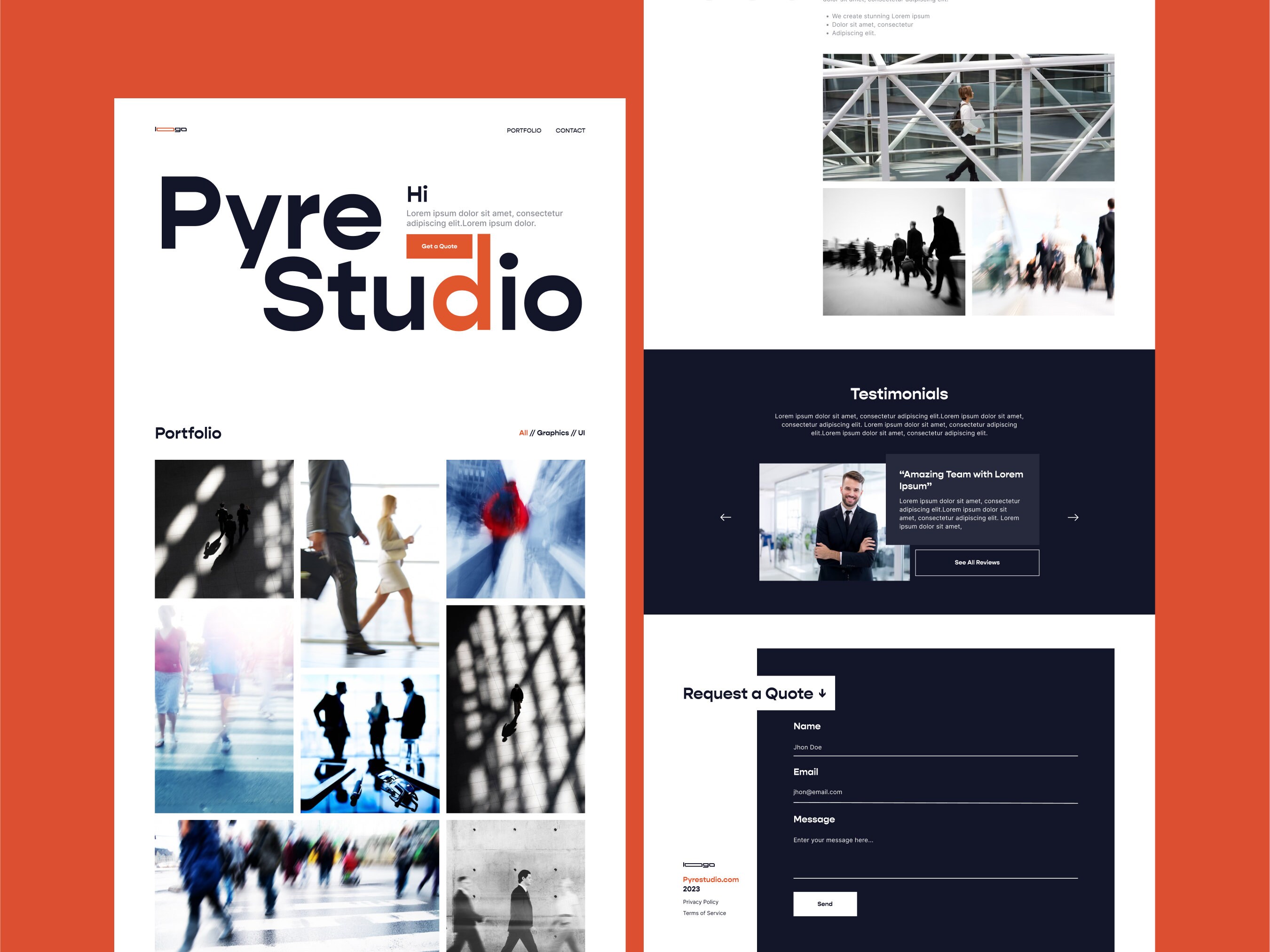 Agency, Portfolio, Website Design Template Figma UI UX Graphics Design ...