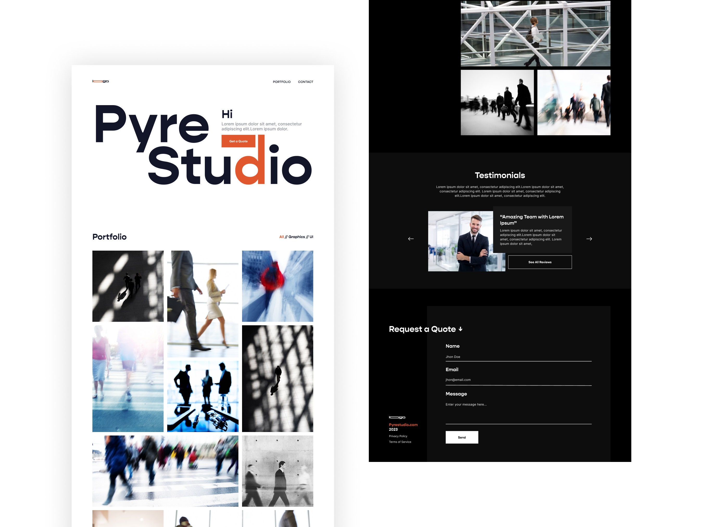 Agency, Portfolio, Website Design Template Figma UI UX Graphics Design ...