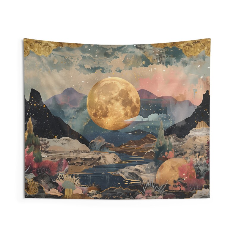 Moon Tapestry | Wall Hanging | Home Decor | Spiritual | Landscape ...