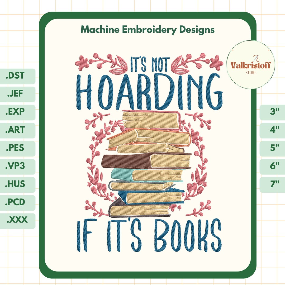 Reading is Self Care Embroidery, Book Lover Embroidery Design, Reading ...