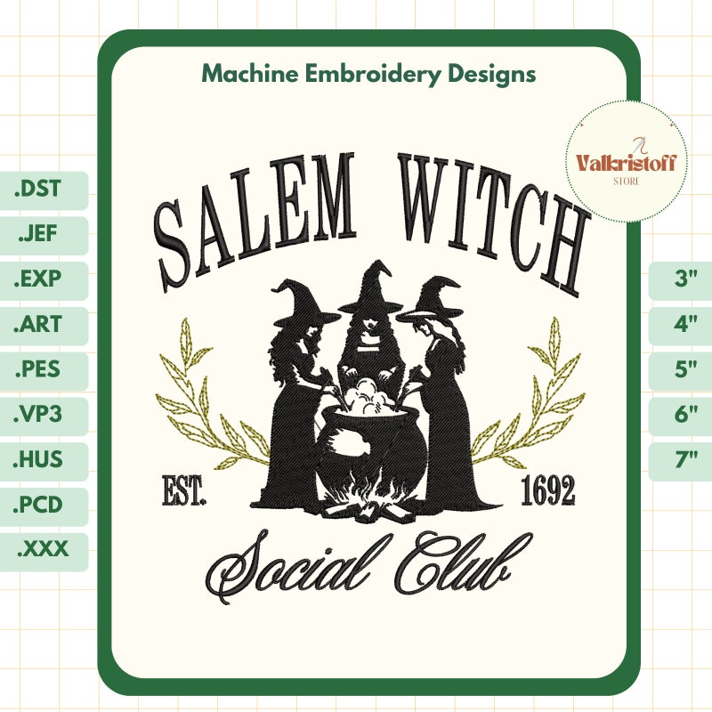 Witch Embroidery - Etsy