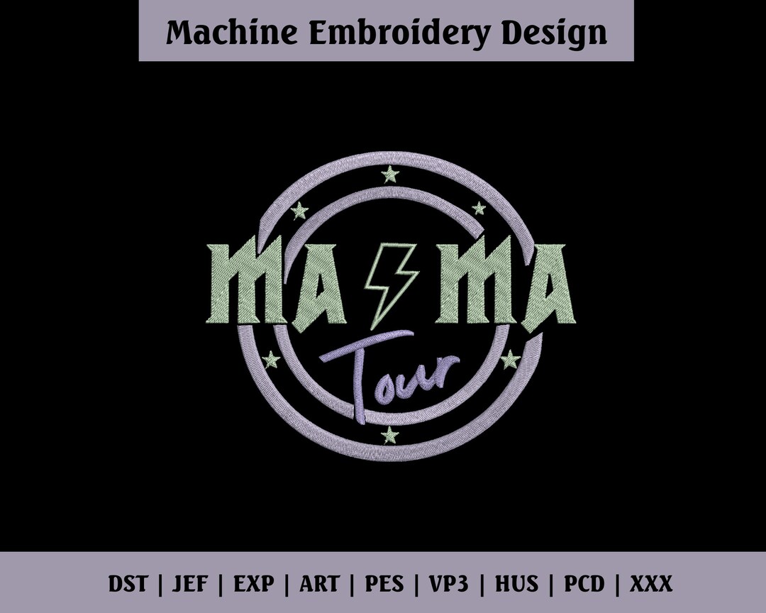 Motherhood Tour Embroidery Design, Mom Life Embroidery File Instant ...