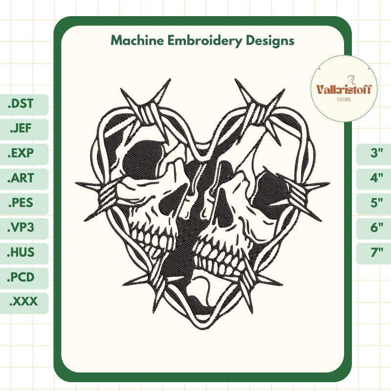 Skull Embroidery - Etsy