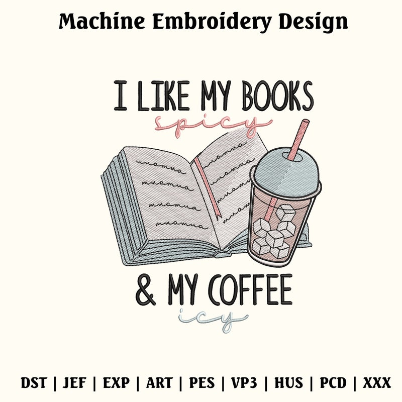 Reading Embroidery Design - Etsy