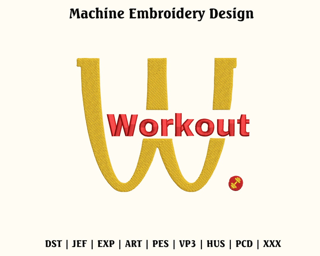 Funny Workout Embroidery Design, Machine Embroidery File, Dst Pes File ...