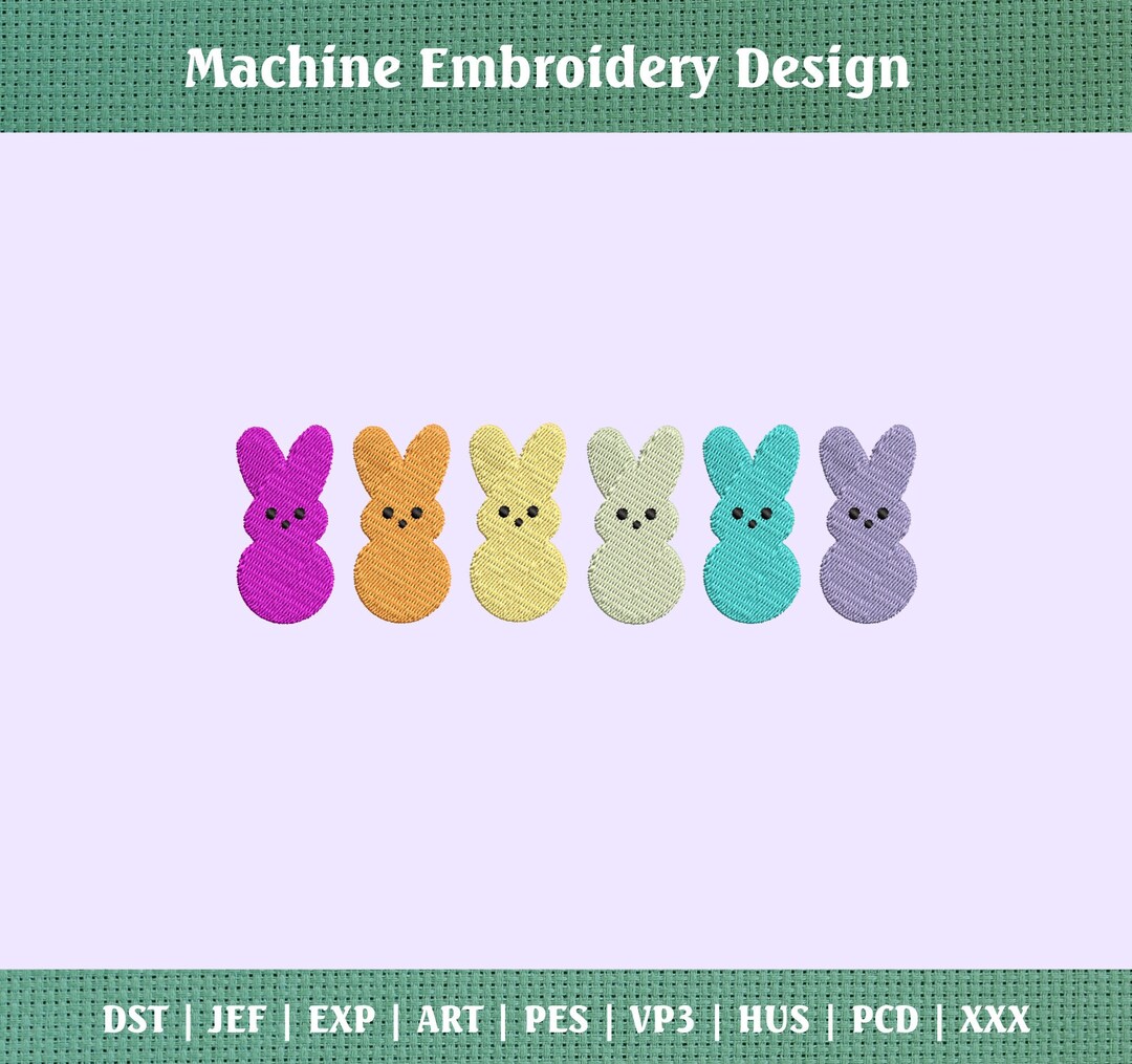 Easter Bunny Peep Embroidery Design, Kids Easter Embroidery File ...