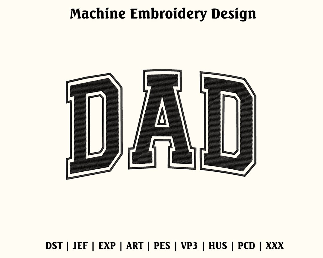 Retro Dad Embroidery Design, Dad Embroidery, Best Dad Ever Embroidery ...
