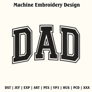 Retro Dad Embroidery Design, Dad Embroidery, Best Dad Ever Embroidery ...
