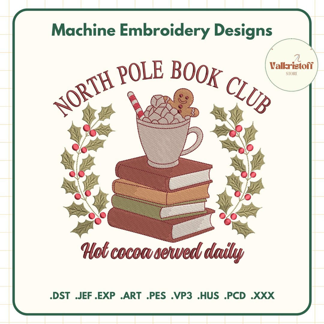 Hot Cocoa Served Daily Embroidery Design,christmas Vibe, Christmas ...