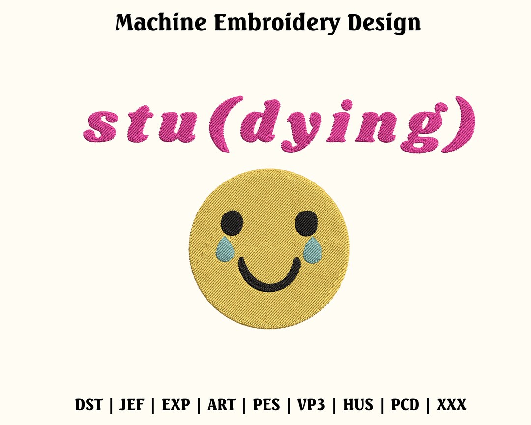 Funny Smiling Crying Face Embroidery Designs, Bow Embroidery File ...