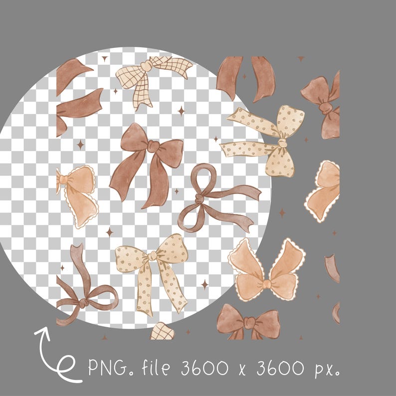 Brown Neutral Bows Seamless Pattern Bows Repeating Pattern Retro ...