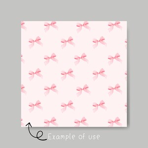 Coquette Pink Seamless Pattern Coquette Bows Repeat Pattern Files for ...