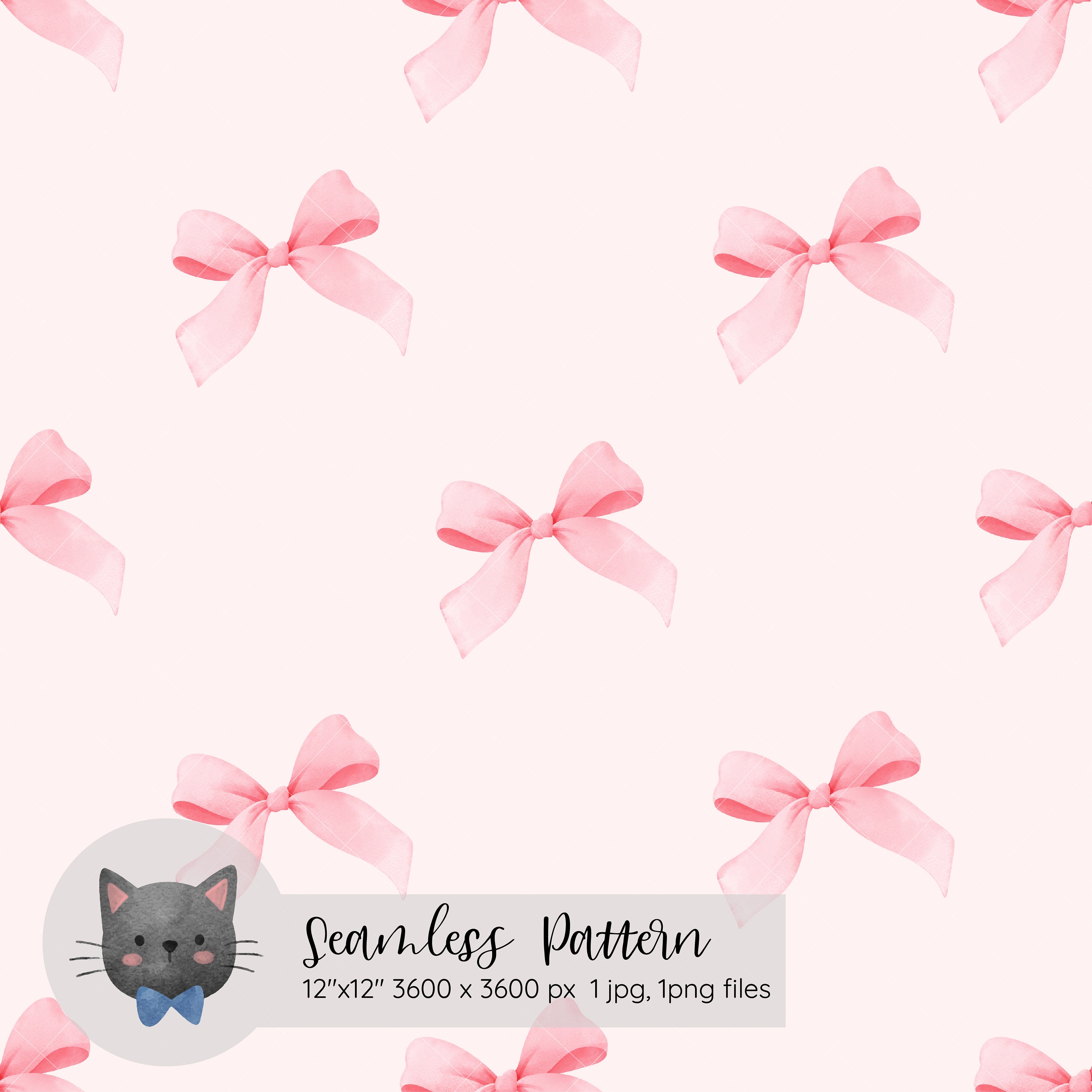 Coquette Pink Seamless Pattern Coquette Bows Repeat Pattern Files for ...