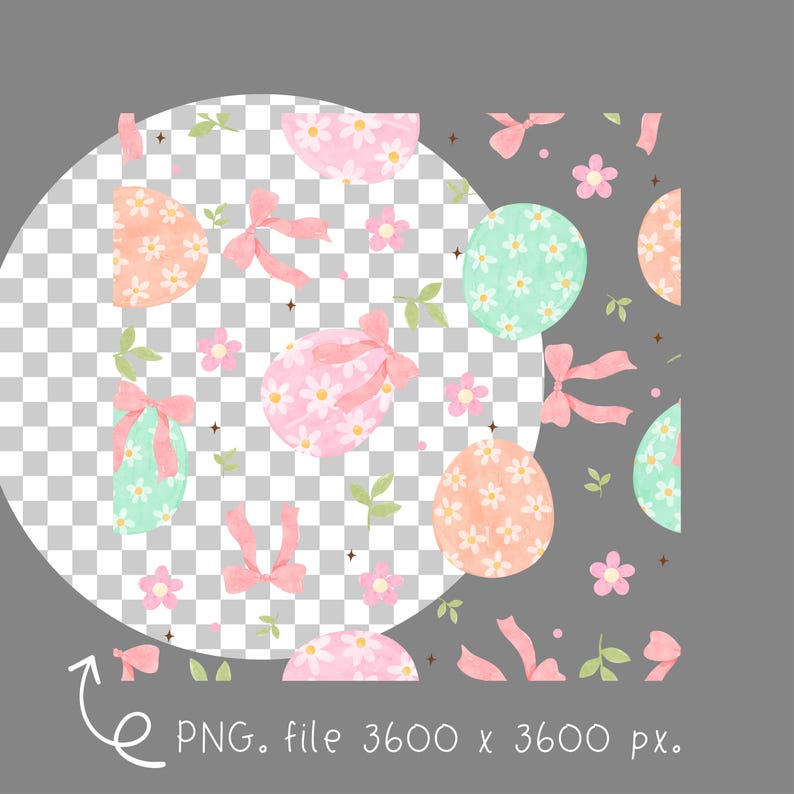 Preppy Easter Egg Seamless Pattern Coquette Easter Seamless Eggs Bow ...