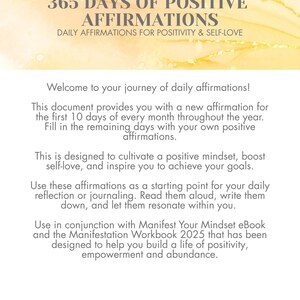 365 Days of Positive Affirmations - Etsy