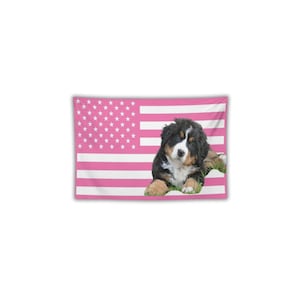 Custom Pink American Flag Tapestry, Personalized Pink Flag, Custom Flag ...