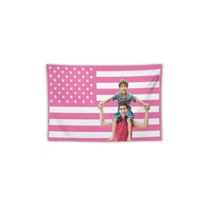 Custom Pink American Flag Tapestry, Personalized Pink Flag, Custom Flag ...