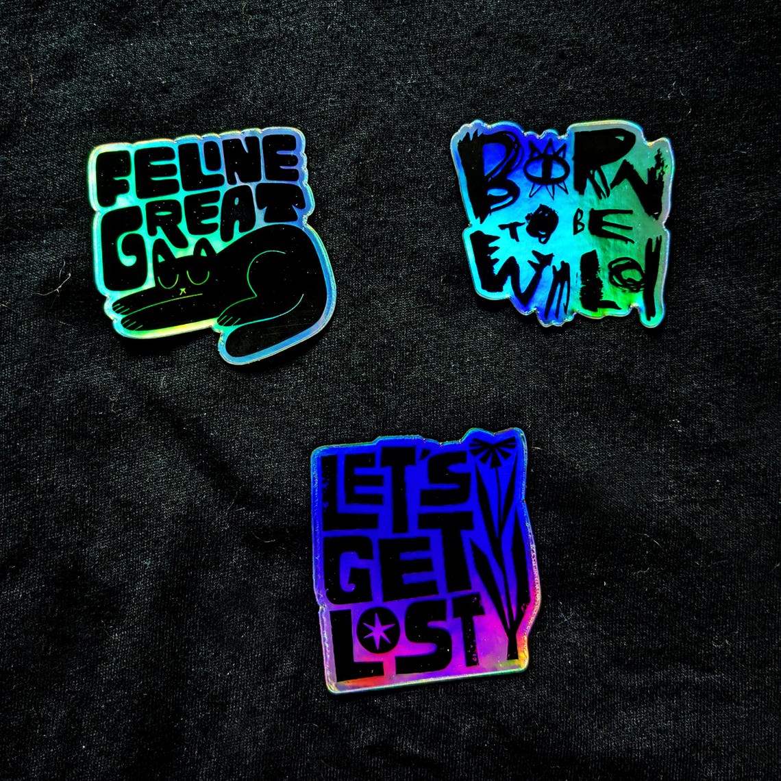 Holographic 2x2 Stickers - Etsy