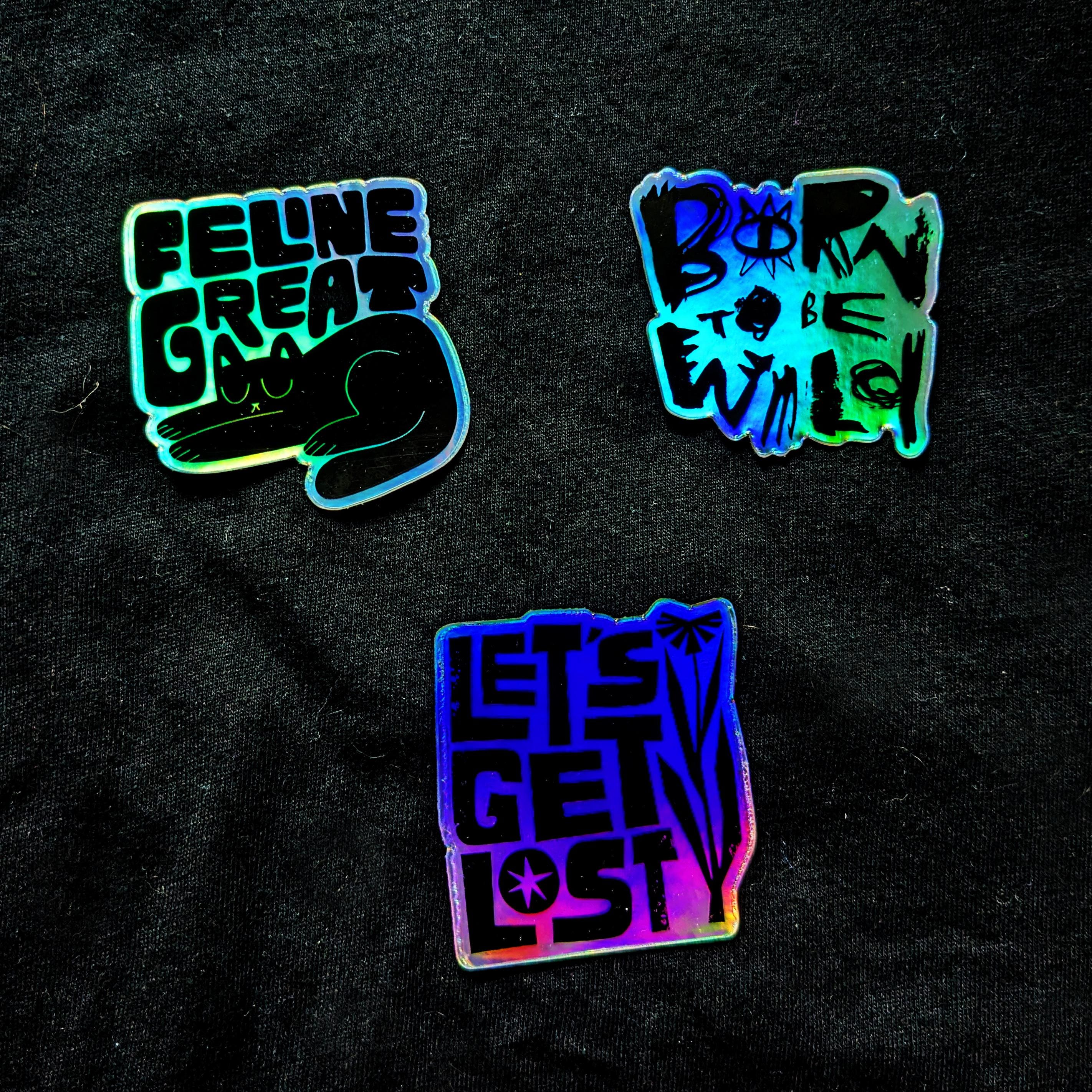 Holographic 2x2 Stickers - Etsy