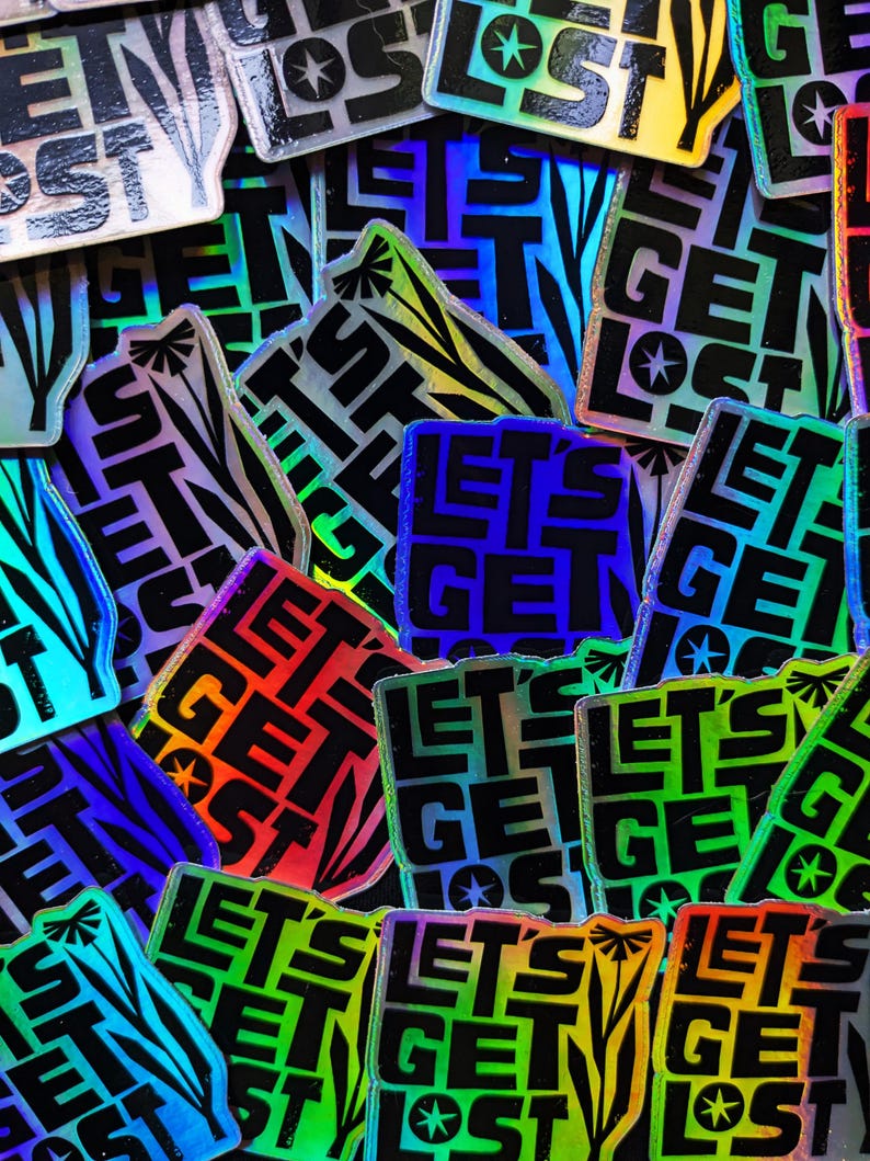 Holographic 2x2 Stickers - Etsy