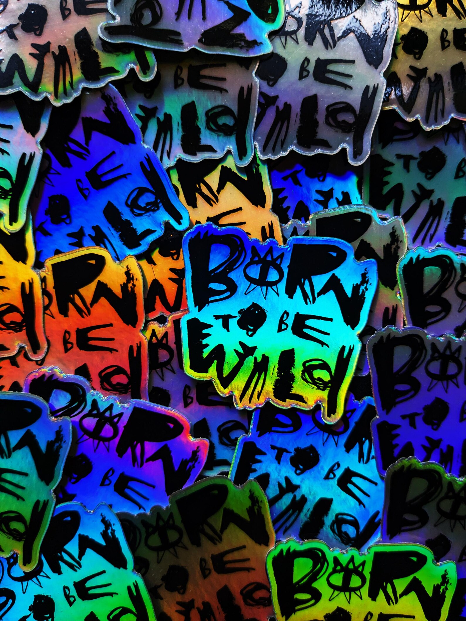 Holographic 2x2 Stickers - Etsy
